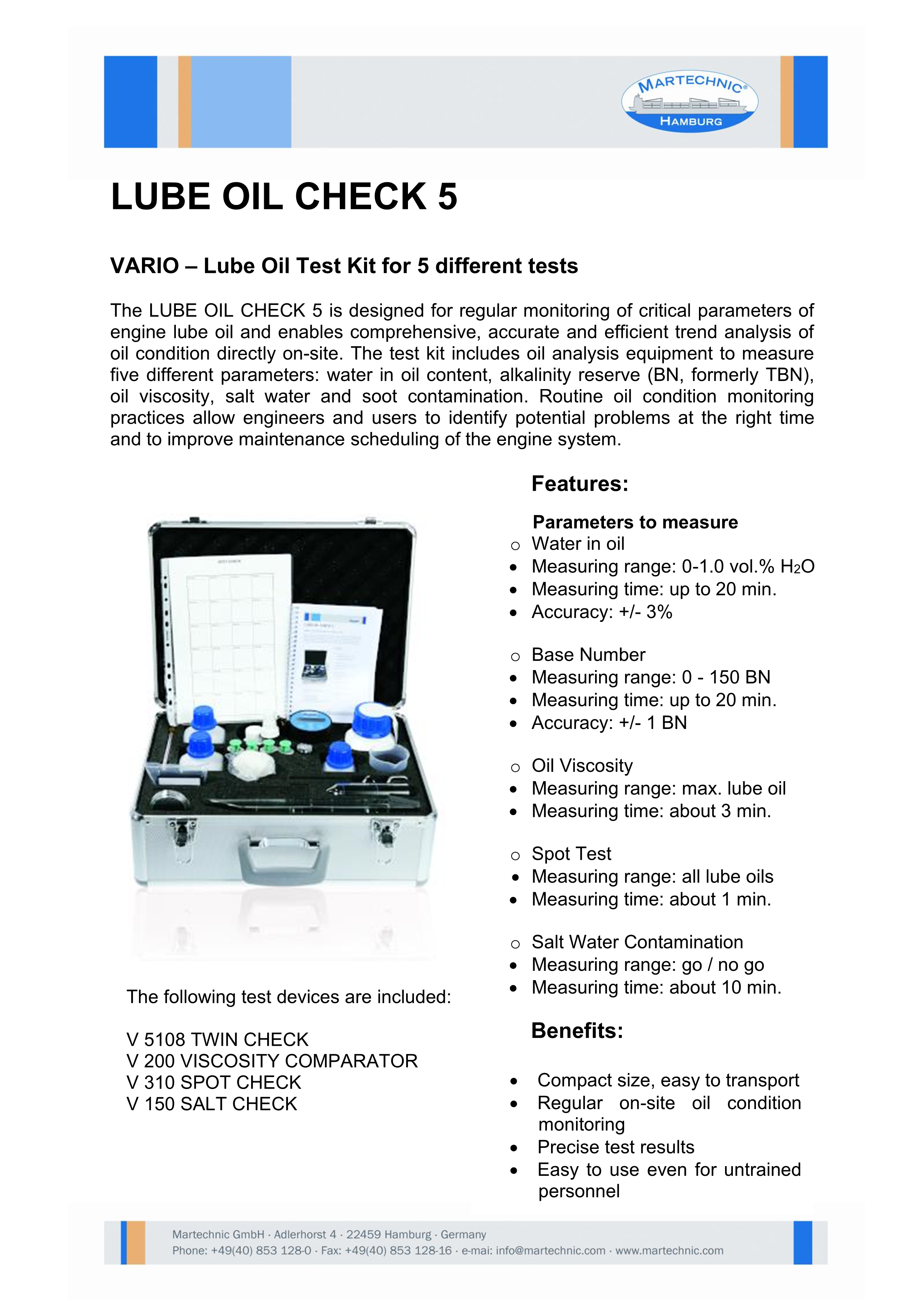 LUBE OIL CHECK 5 - 德炜(中国)有限公司 | Tecway (China) Ltd. | 上海德炜船舶设备有限公司